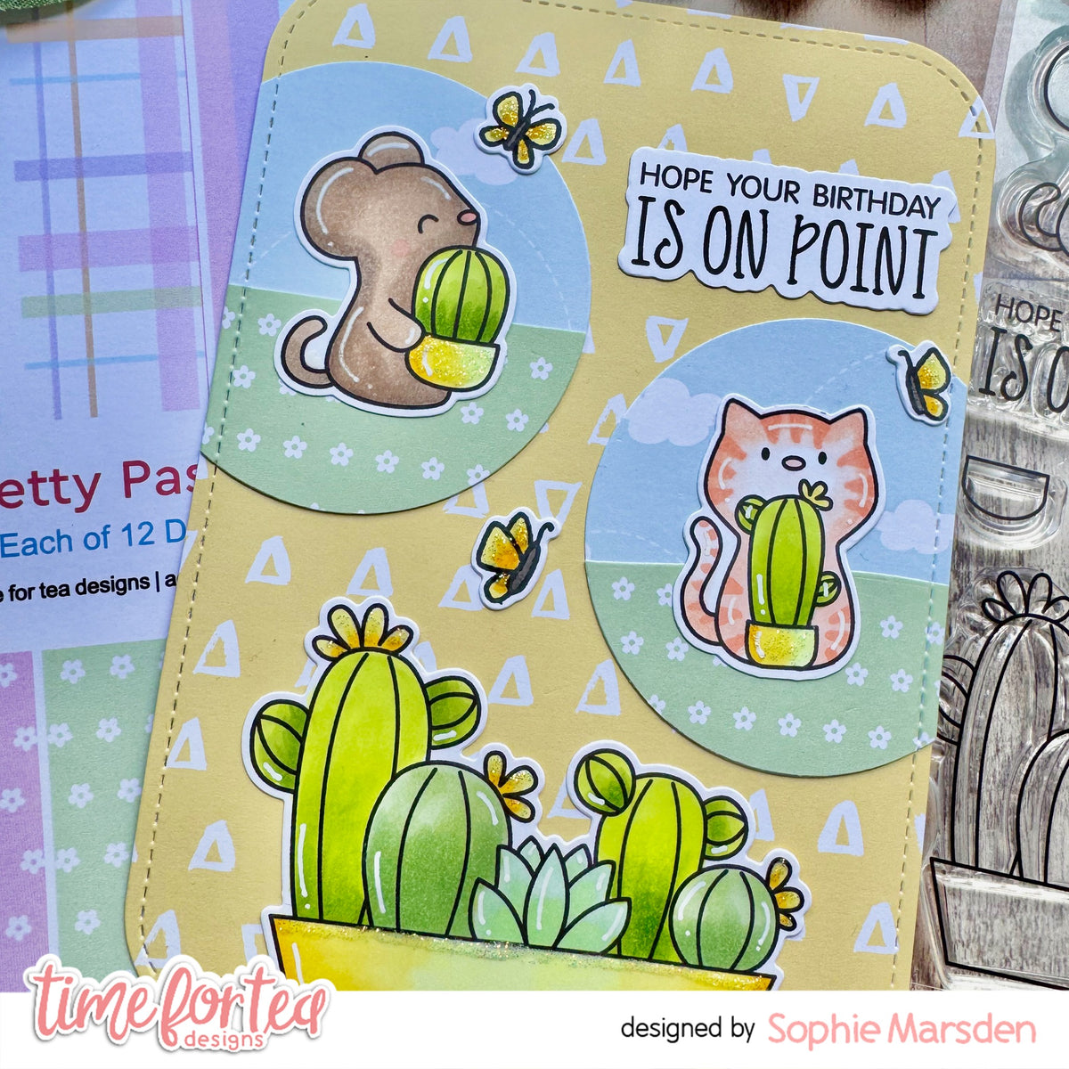 Cacti Critters A6 Stamps – Time For Tea Designs