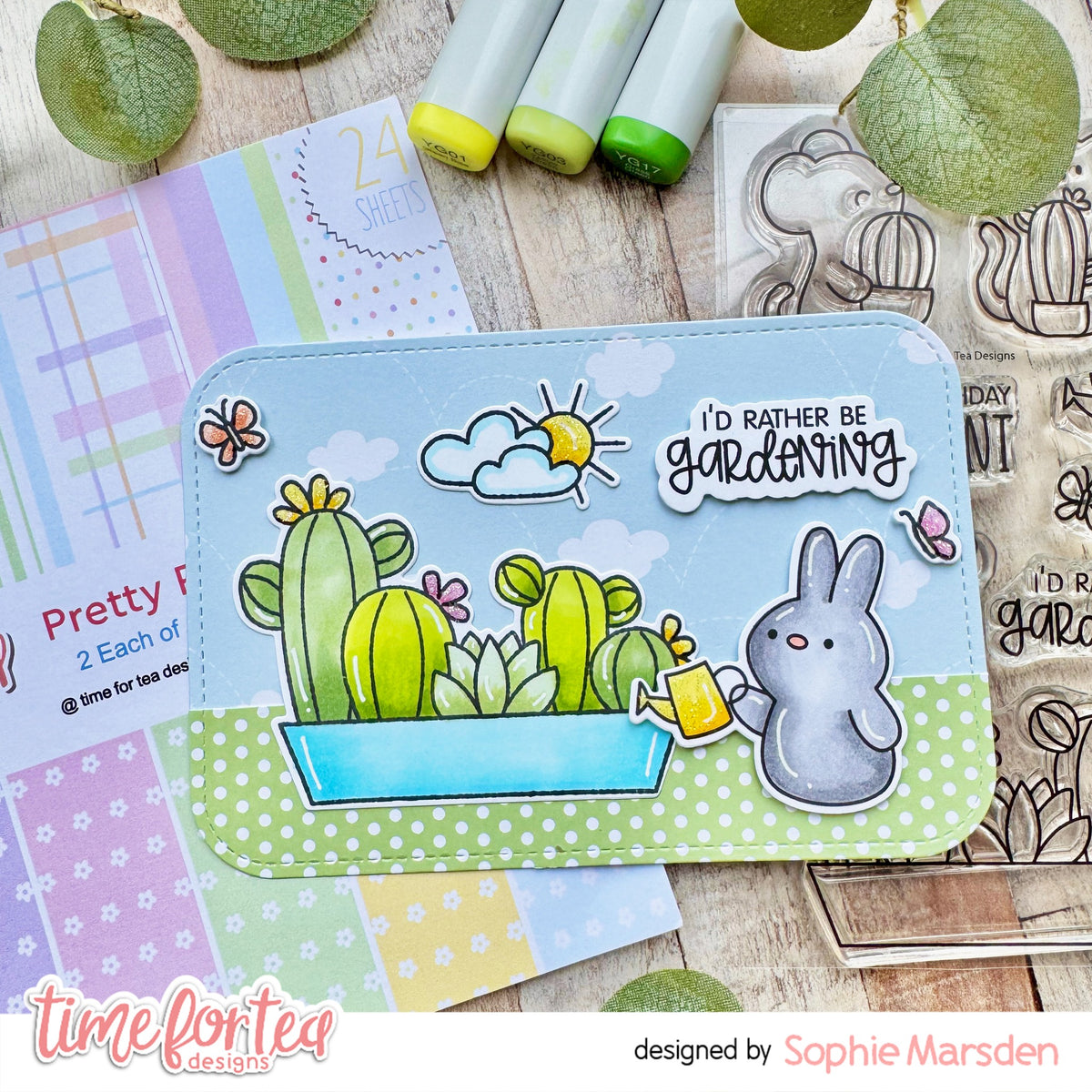 Cacti Critters Stamp & Coordinating Die Collection – Time For Tea Designs