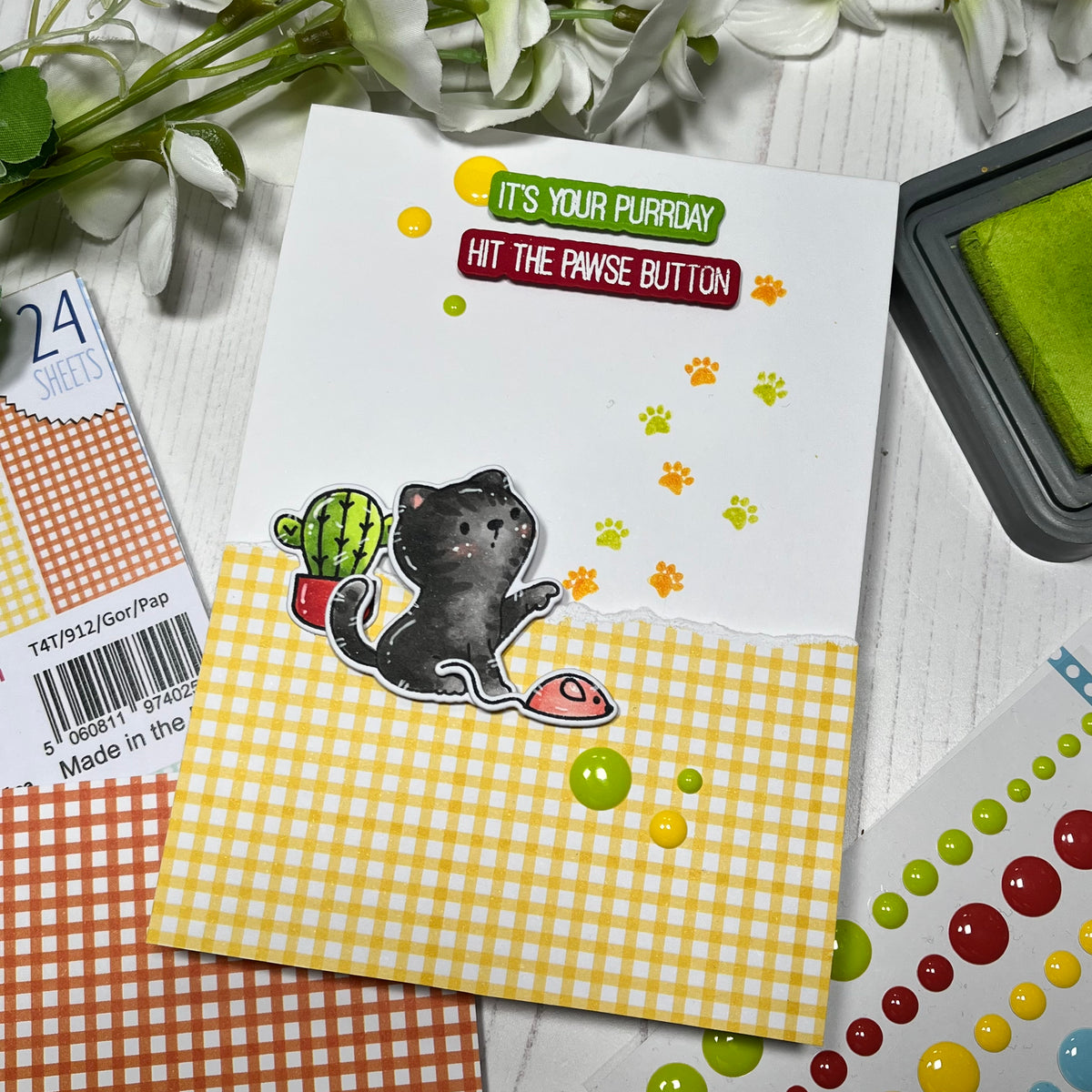 Kitty Capers A4 Printed Cardstock Pack of 2 with Free Digi Stamp – Time ...