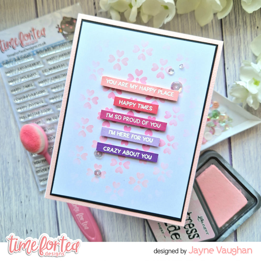 Simple Sentiments Clear Stamp Set – Time For Tea Designs