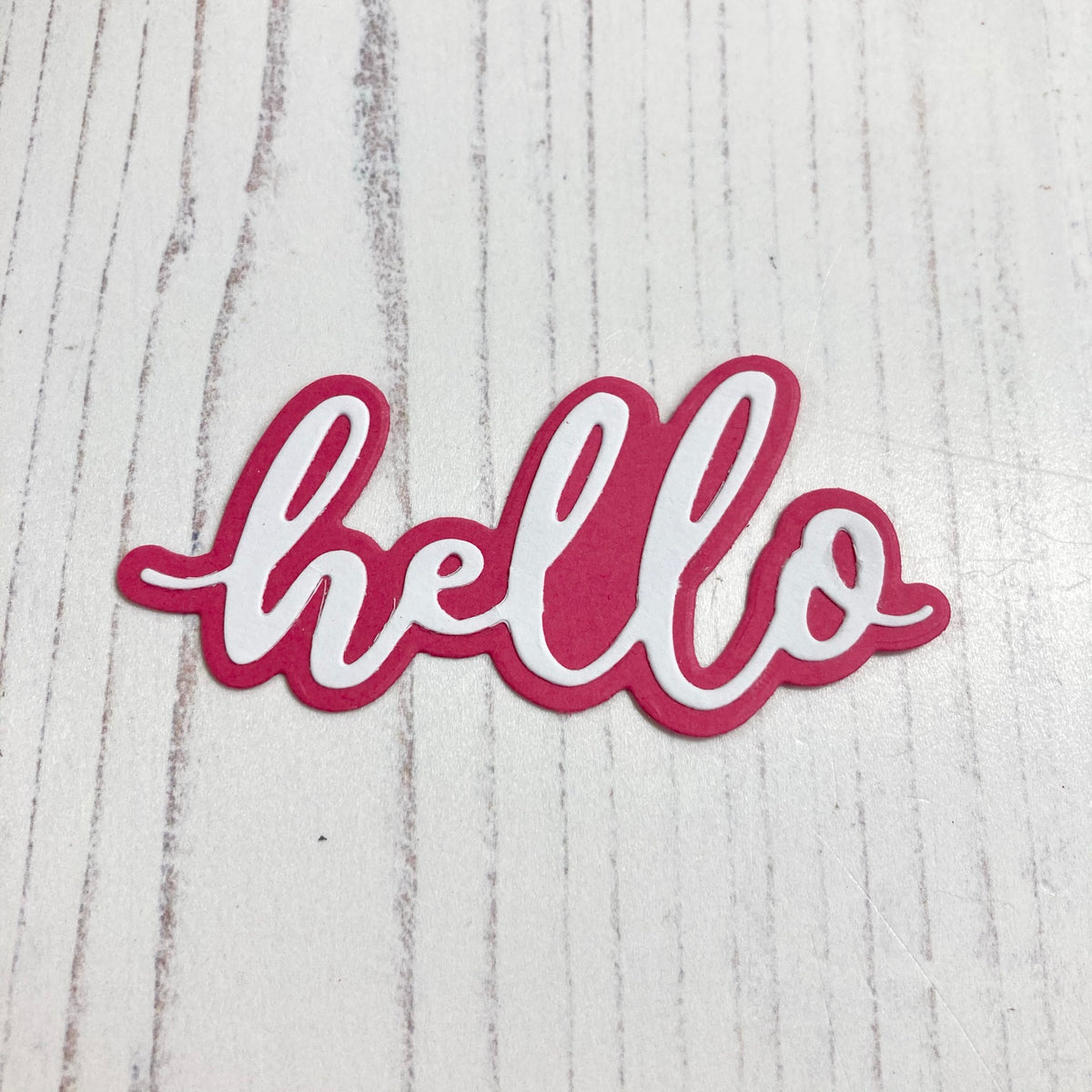 Large Script Hello Sentiment Die – Time For Tea Designs